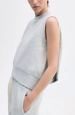 Co Sleeveless Sweatshirt In Scuba Knit