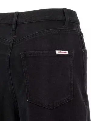 SELF-PORTRAIT High-rise Wide-leg Jeans - Black