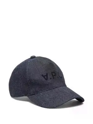 A.p.c. Logo-print Cap - Blue