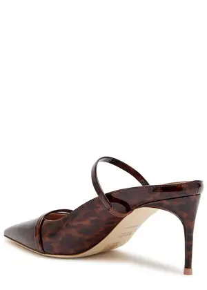 MALONE SOULIERS Aurora 70 Printed Patent Leather Mules