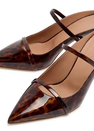 MALONE SOULIERS Aurora 70 Printed Patent Leather Mules
