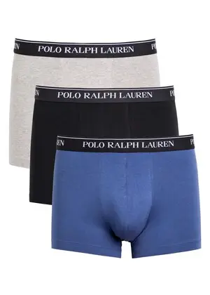 Polo Ralph Lauren Logo-jacquard Stretch-cotton Trunks - Blue