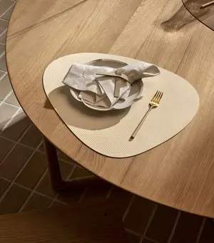 LIND DNA Large Corduroy Curve Placemat - Neutral