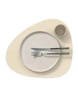 LIND DNA Large Corduroy Curve Placemat - Neutral