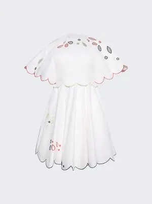 Rosie Assoulin Scalloped A-line Mini Dress - White
