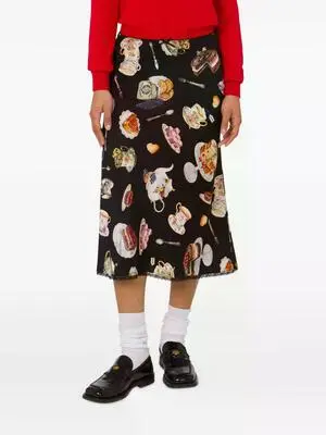 Moschino Printed Midi Skirt