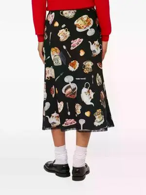 Moschino Printed Midi Skirt