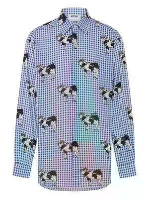 Moschino Checked Button-up Shirt - Blue