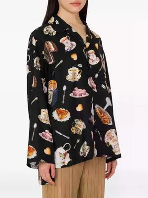 Moschino Printed Silk Shirt