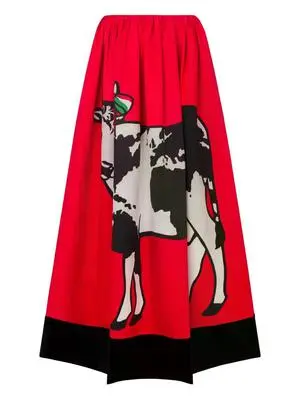 Moschino Graphic-print Maxi Skirt