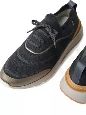 Brunello Cucinelli Knitted Slip-on Sneakers - Black