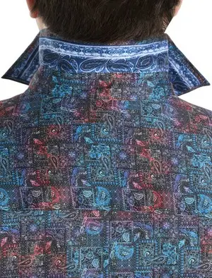 ROBERT GRAHAM BY DXL Big & Tall Bandana Sport Shirt