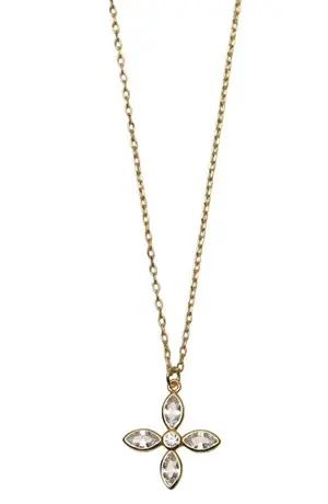 Argento Vivo 4-teardrop Cross Pendant Necklace - Gold