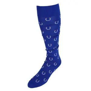 Trafalgar Lucky Horseshoe Pima Cotton Dress Socks - Royal Blue