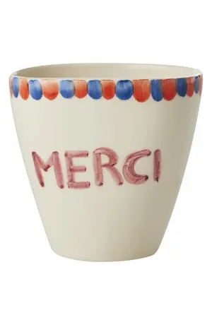 RICE BY RICE Set Of 6 Hand-painted Ceramic Cups - Multi