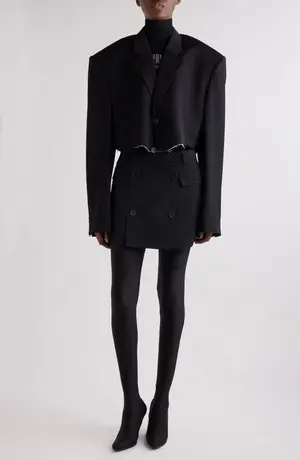 Balenciaga Cutoff Cropped Single-breasted Blazer