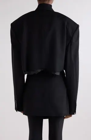 Balenciaga Cutoff Cropped Single-breasted Blazer