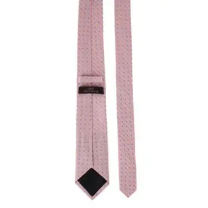 Trafalgar Ignacio Polka Dot Linen Blend Necktie - Coral