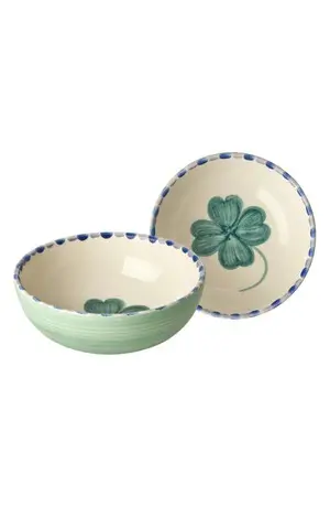 RICE BY RICE Set Of 6 Hand-painted Ceramic Bowls - Multi