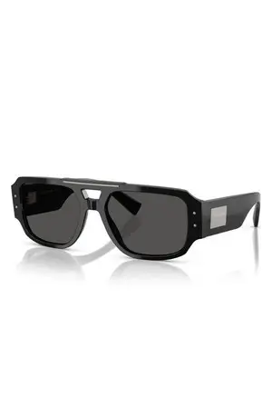 Dolce & Gabbana 57mm Pilot Sunglasses