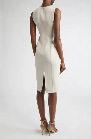 Michael Kors Double Face Stretch Crepe Sheath Dress