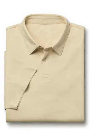 CHARLES TYRWHITT Smart Jersey Polo - Light Tan