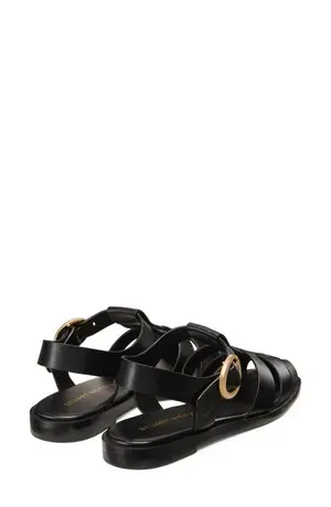 STUART WEITZMAN Villa Fisherman Sandal - Black