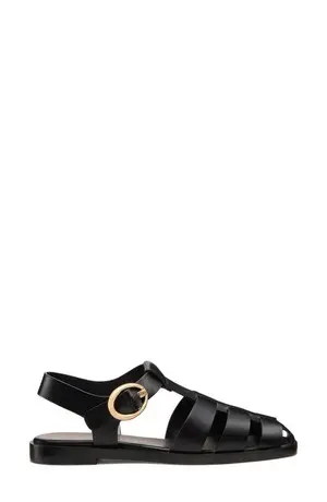 STUART WEITZMAN Villa Fisherman Sandal - Black