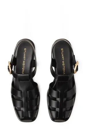 STUART WEITZMAN Villa Fisherman Sandal - Black