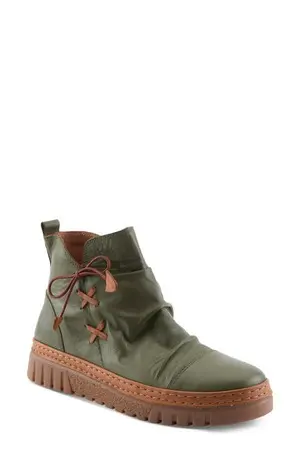 SPRING STEP SHOES Vandis Bootie - Olive Green
