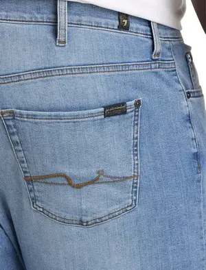 7 For All Mankind Big & Tall Straight Leg Jeans - Pacific Blue