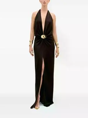 silvia tcherassi rowan gathered satin maxi dress Rowan Dress