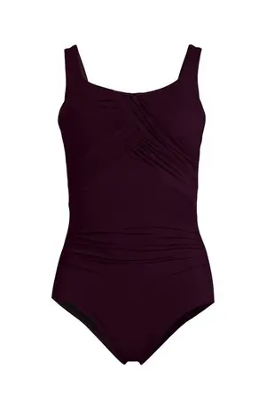 LANDS' END Slendersuit One-piece Swimsuit - Dark Wine