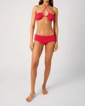 WeWoreWhat Cross Front Bandeau Bikini Top