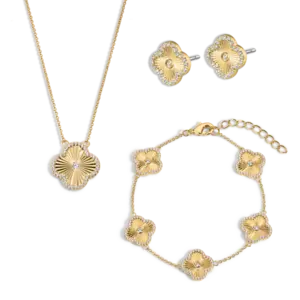 ELECTRIC PICKS Icon Clover Necklace Set - Gold