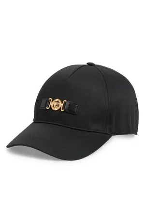 Versace Medusa Biggie Cotton Drill Baseball Cap - Black