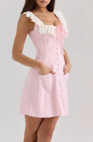 House Of Cb Astra Ruffle Mini Dress