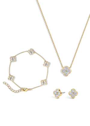 ELECTRIC PICKS Camilla Clover Jewelry Set - Gold