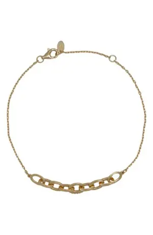 Argento Vivo Interlocking Links Pavé Bracelet - Gold