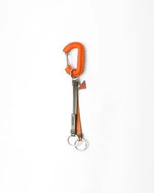 Prada Leather Keychain Charm - Orange
