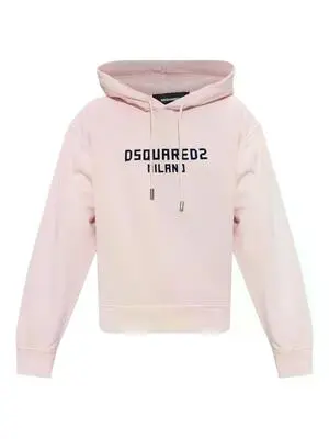 Dsquared2 Logo-print Cotton Hoodie - Pink