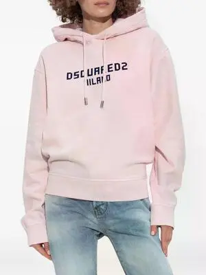 Dsquared2 Logo-print Cotton Hoodie - Pink