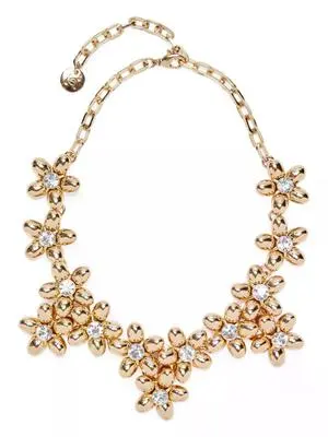Carolina Herrera Flower Cluster Chain Necklace - Gold