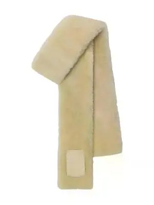 Burberry Shearling Scarf - Neutrals