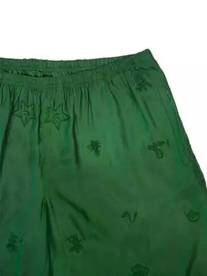 BAZISZT Embroidered Drawstring Shorts