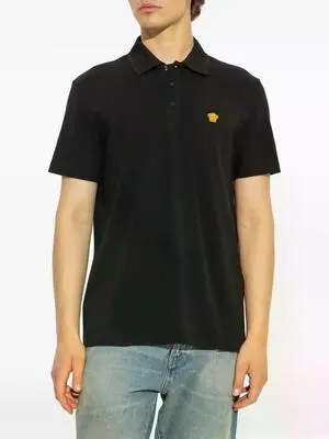 Versace Medusa-emblem Polo Shirt - Black