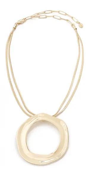 Ettika Round Pendant Necklace - Gold