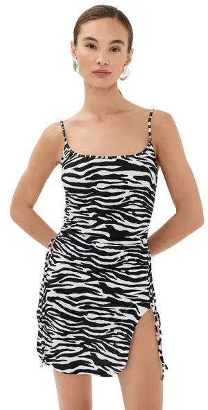 Attico Zebra Print Mini Dress
