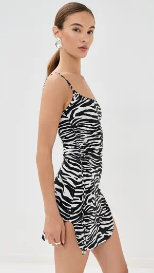Attico Zebra Print Mini Dress