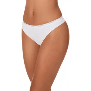 Dkny Cotton Blend Thong - White